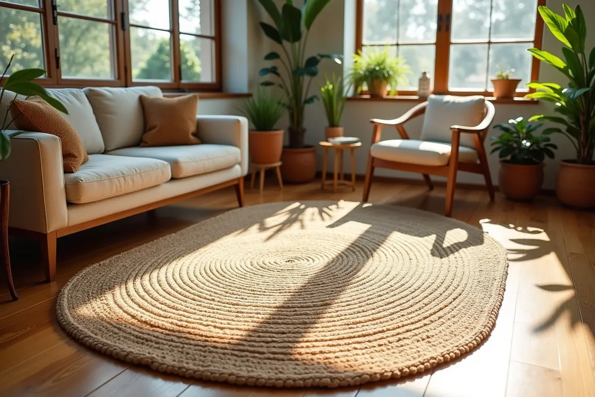 Square Natural Fiber Rugs Area Rugs for Modern Homes