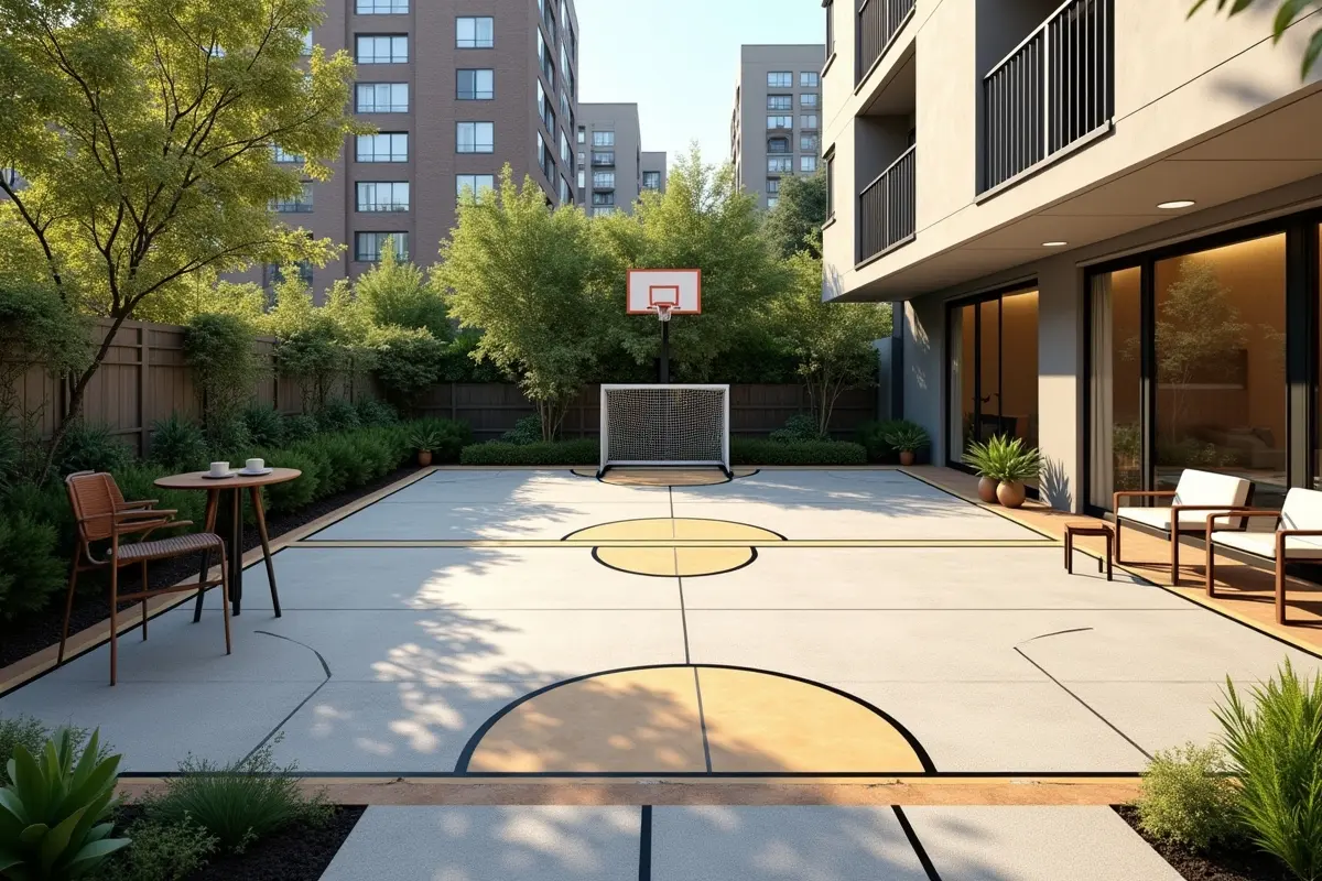 Small Urban Backyard Into a Multi-Purpose Family Sports Space